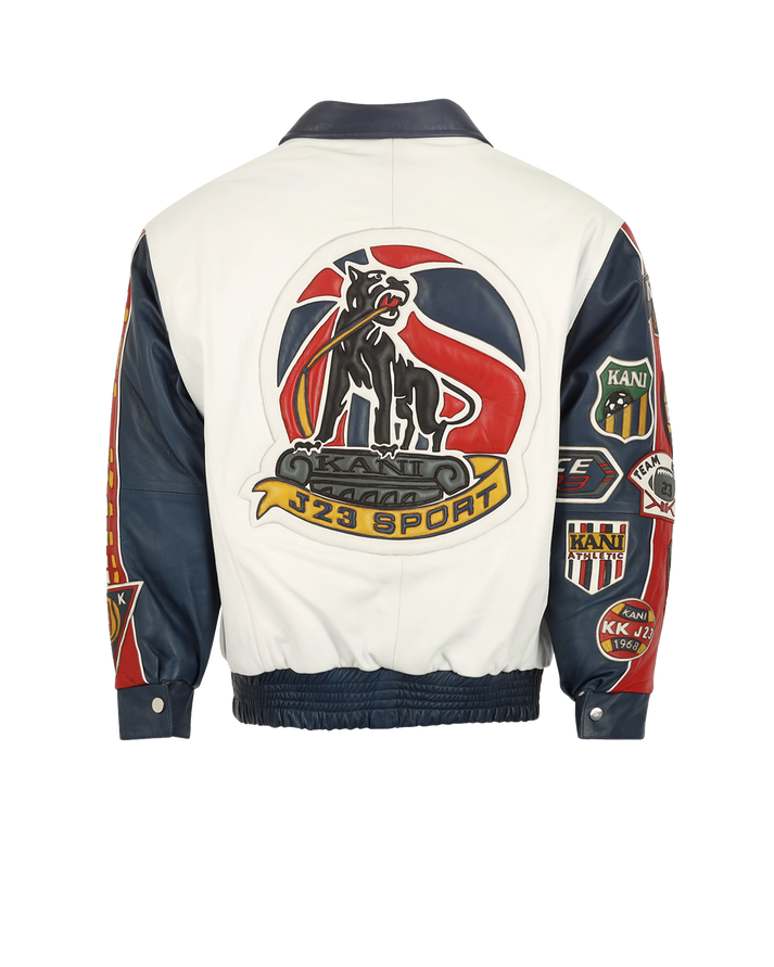 Leather Patch Jacket (White) – Karl Kani